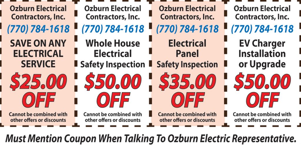 Coupons | Ozburn Electrical Contractors | Electrician | Covington | Atlanta